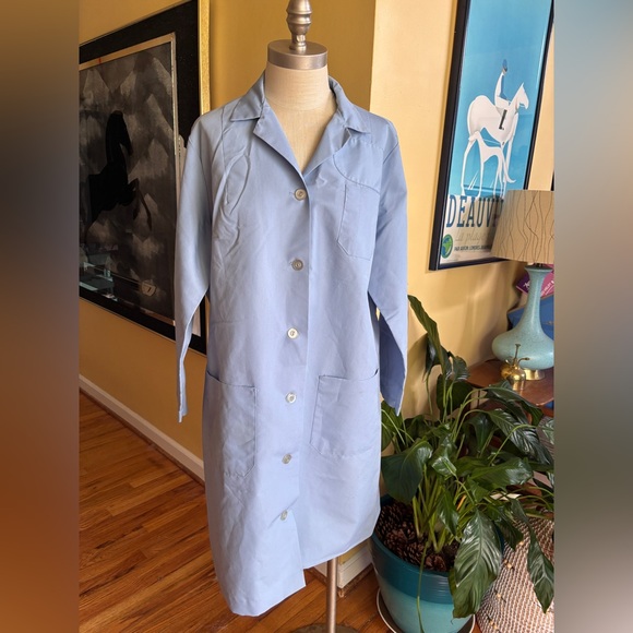 Vintage | Jackets & Coats | Vintage Blue Lab Coat | Poshmark